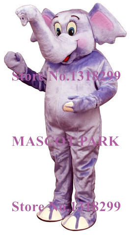 Adorable Purple Baby Elephant Mascot Costume