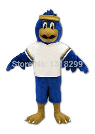 Blue hawk Mascot Costume