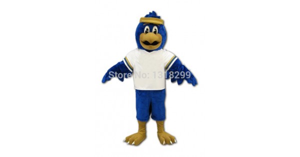 Blue hawk Mascot Costume