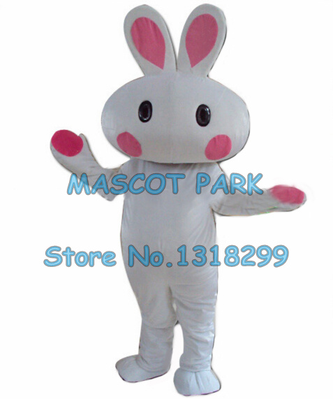 white rabbit Mascot Costume