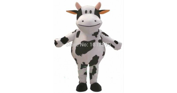 Dairy Cattle Milk Cow Mascot Costume