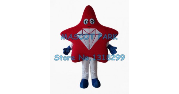 the red star diamond Mascot Costume
