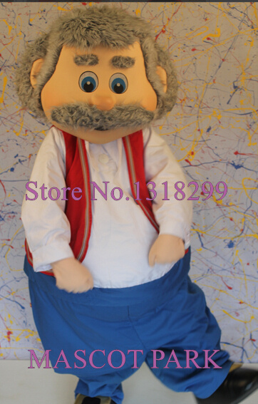 old man adult cartoon Mascot costume