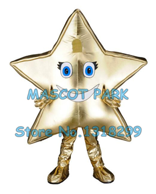 brilliant golden star Mascot Costume