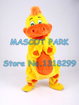 Cute Yellow DINO DINOSAUR Mascot Costume
