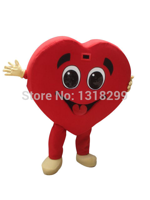 Valentine Red Heart Mascot Costume